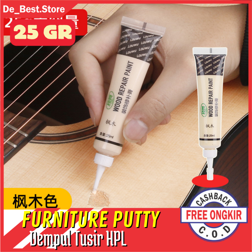 Jual Dempul Tusir HPL 25gr - Krim Resin Plamir Penambal Furnitur 25gr ...