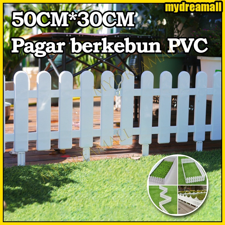Jual 【Termurah-COD】 Pagar Taman Teras Pagar Putih Pagar PVC Pagar ...