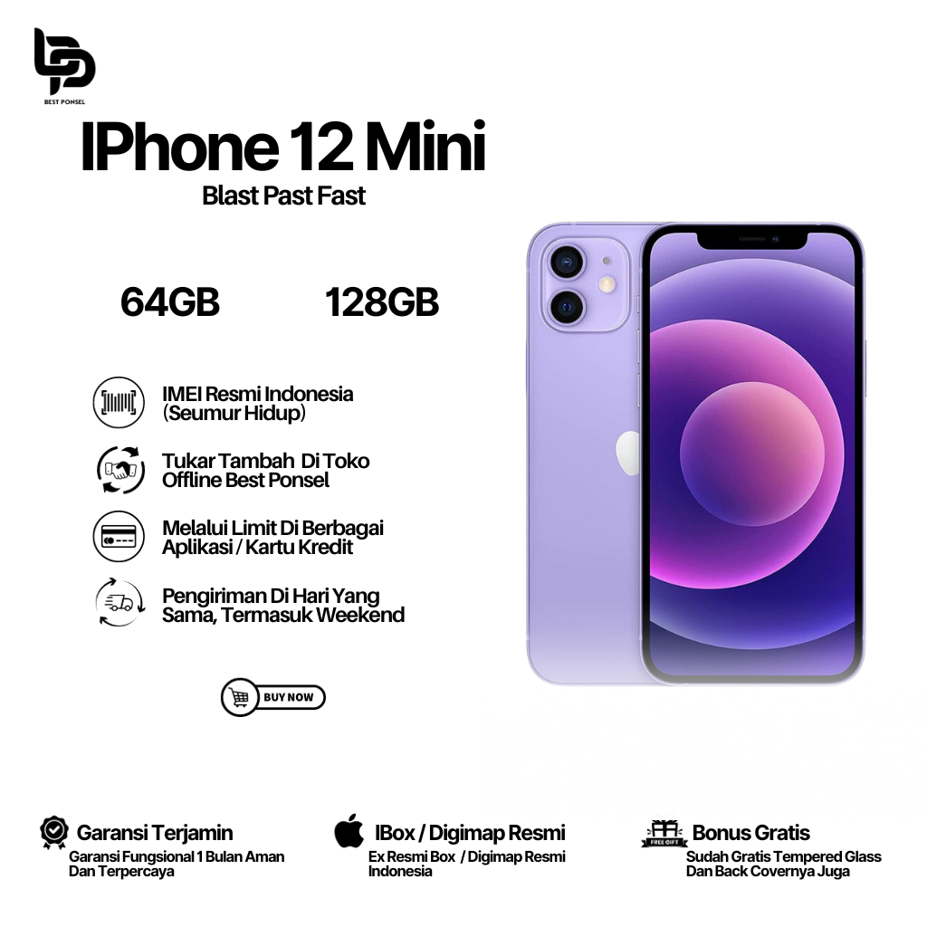 Jual IPHONE 12 MINI 64GB 128GB RESMI INDONESIA 100% ORIGINAL ...