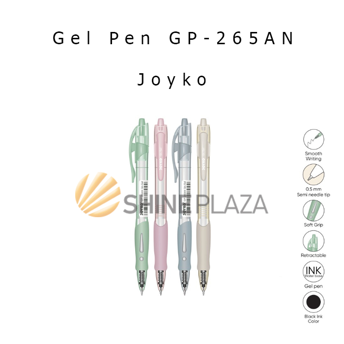Jual Pulpen Gel Pen Joyko GP-265 0.5mm - Bolpen Pena GP-265AN Q4 Gel Hitam 0,5 mm | Shopee Indonesia