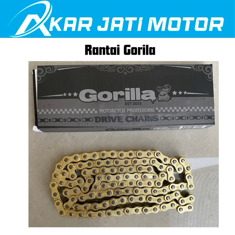 Jual Rantai RACING Rantai Gorila Rantai Motor Gold 428-112 | Shopee ...