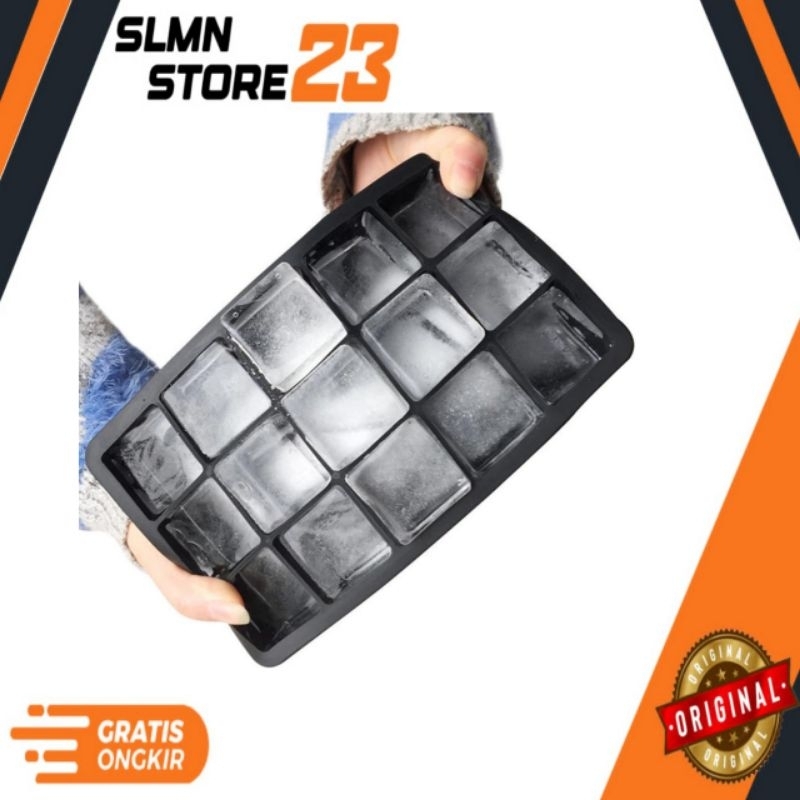 Jual Cetakan Es Batu Silikon Kotak Tempat Ice Cube Food Grade | Shopee ...