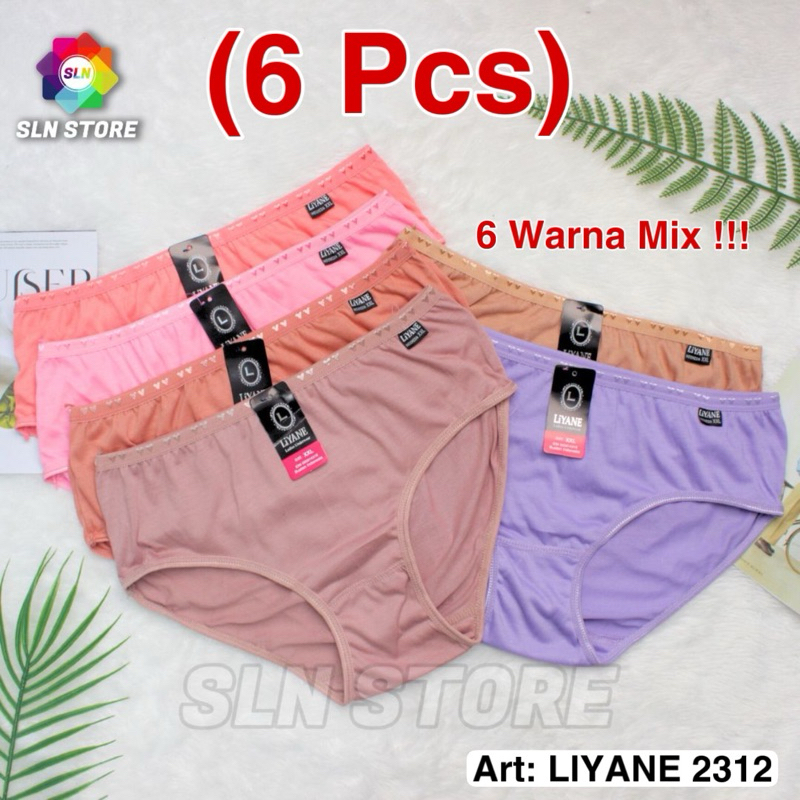 Jual (12 Pcs) CELANA DALAM WANITA LIYANE CD PEREMPUAN POLOS KARET LOVE LIYANE 2312 , 2108 , 839 ...