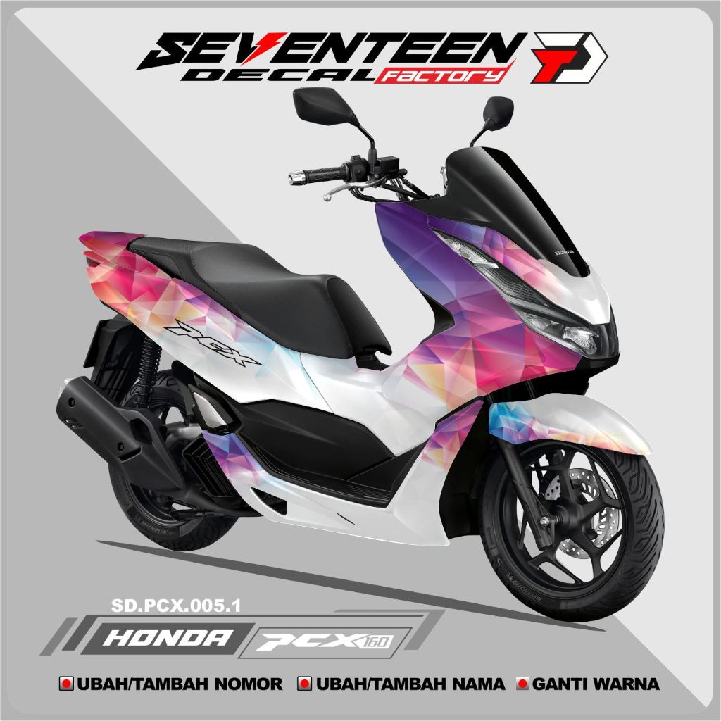 Jual Decal Stiker PCX 160 full Body Stiker full Body Motor PCX 160 2021 ...