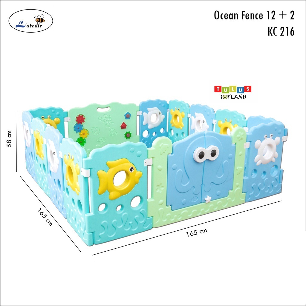 Jual Pagar Bayi Labeille Ocean Fence 12 plus 2 Pagar Bermain Pengaman Anak playard playpen KC ...