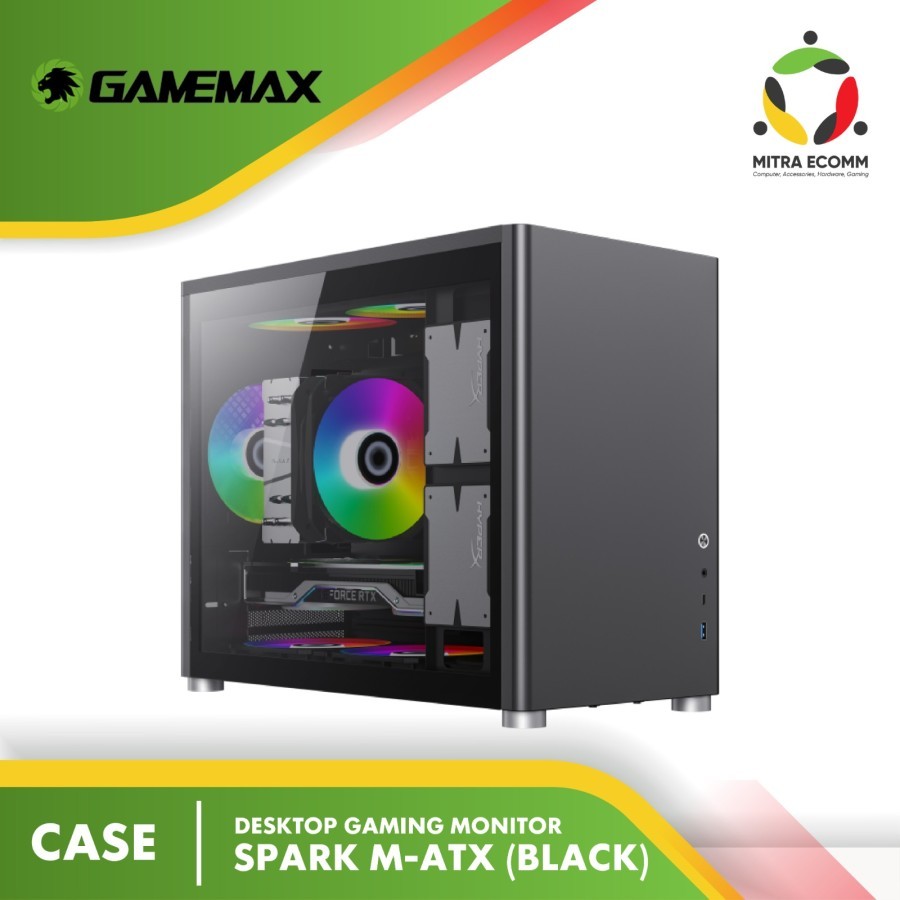 Jual GameMax Spark Black M-ATX Desktop Gaming Computer Case | Shopee Indonesia