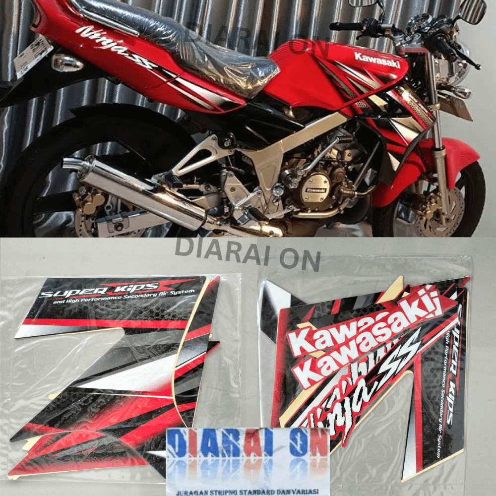 Jual Stiker Striping Kawasaki Ninja SS 2013 - Ninja SS 2014 Merah Murah ...