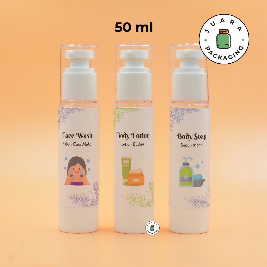 Jual Botol Pump Airless 50ml Acrylic Elegan – Wadah Kosmetik Isi Ulang ...