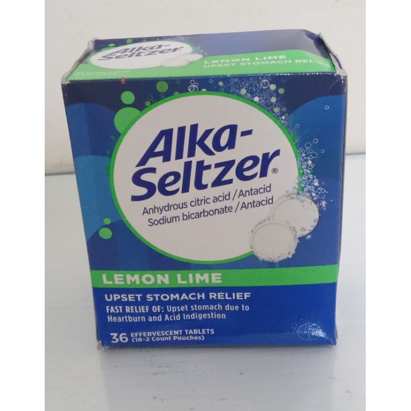 Jual Alka Seltzer Antacid Lemon Lime Upset Stomach Relief Tablet isi 36 ...