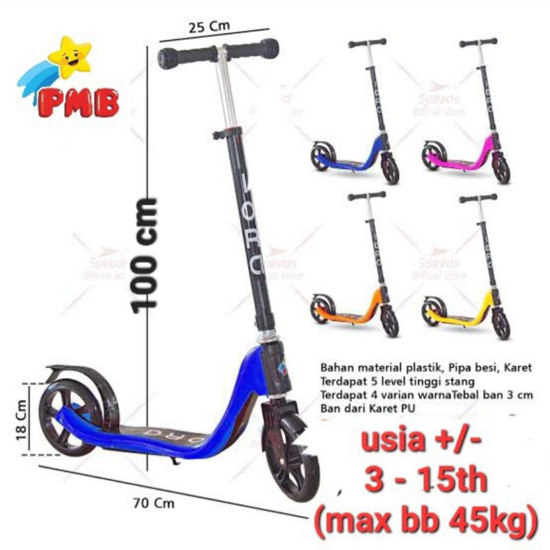 Jual SCOOTER Otoped Roda Dua Skuter Anak Remaja Dewasa PMB IORA ST-03 ...