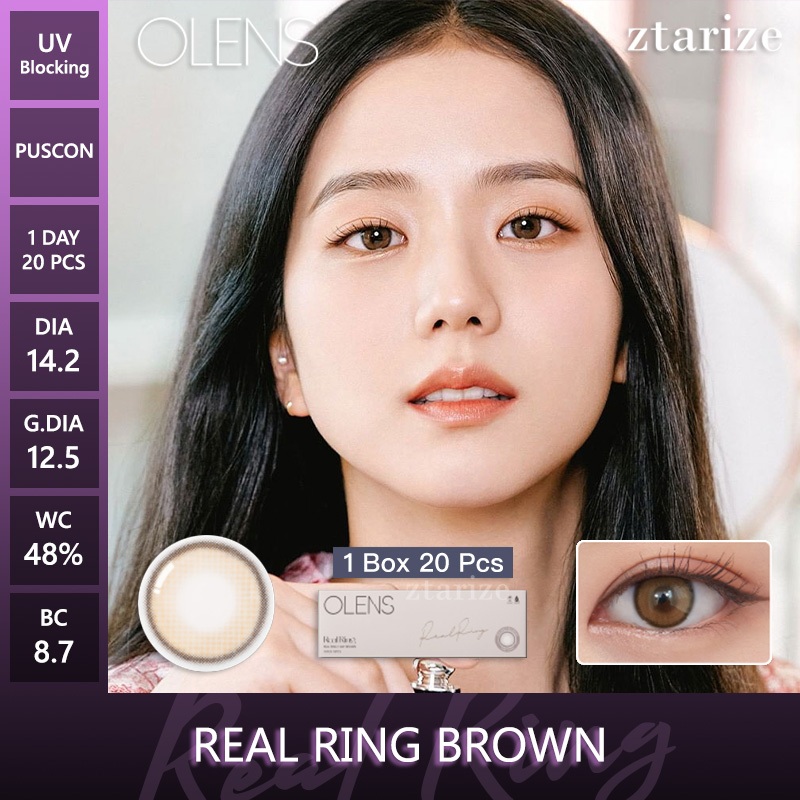 Jual ztarize - Ready Stock - OLENS 🇰🇷 Real Ring Brown 1 Day Daily Soft ...