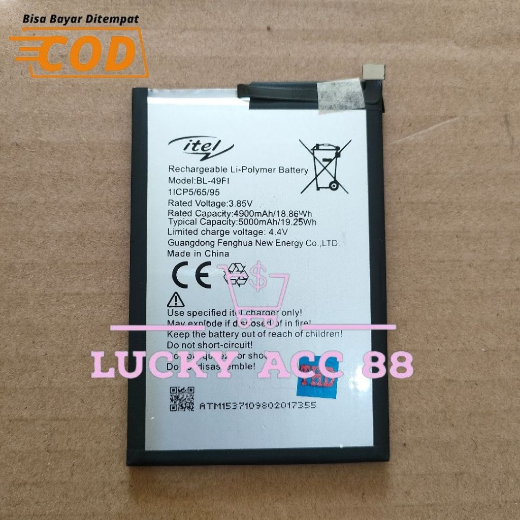 Jual Baterai Batre Itel Vision 1 Pro L6502 Original Model BL-49FI Batrei Batrai Battery Tanam ...