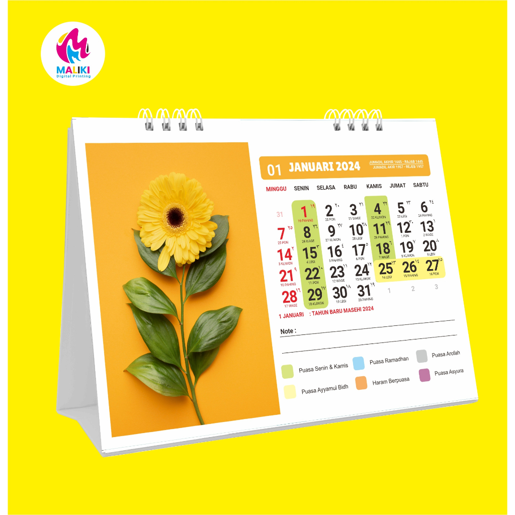 Jual KALENDER PUASA 2024 TEMA BUNGA | Shopee Indonesia