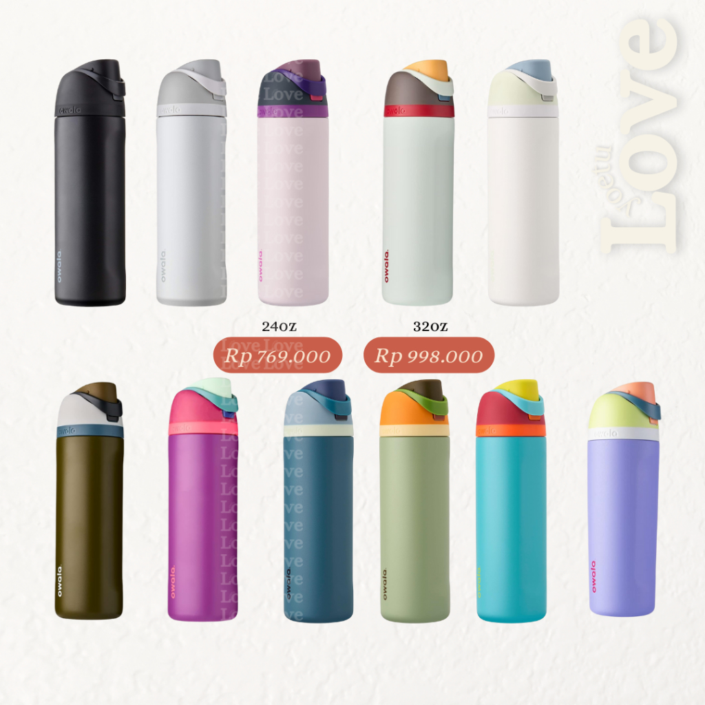 Jual Botol Minum Owala FreeSip Insulated Stainless Steel Water Bottle ...