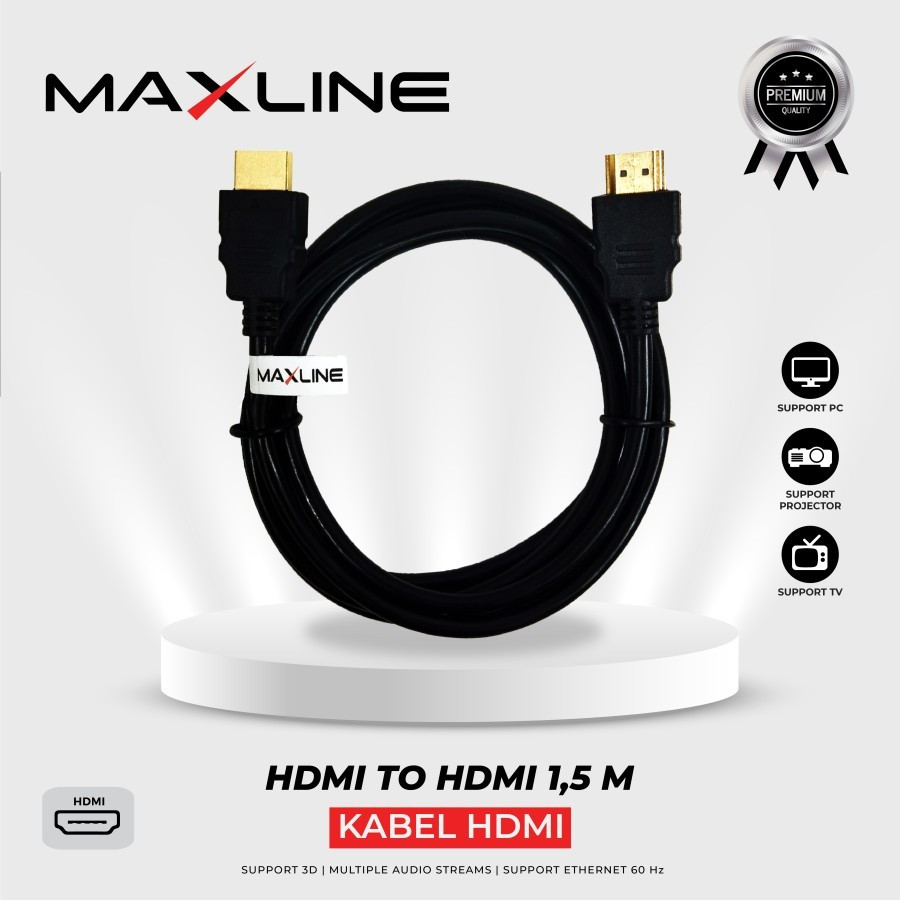 Jual Kabel HDMI Maxline 1.5m Standart | Shopee Indonesia