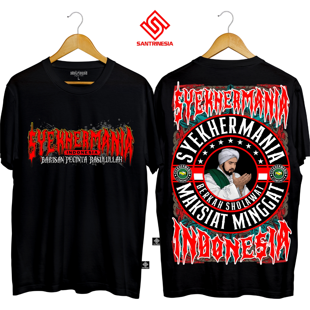 Jual Santrinesia Kaos Syekhermania v5 Habib Syech Syekher Mania Pecinta ...