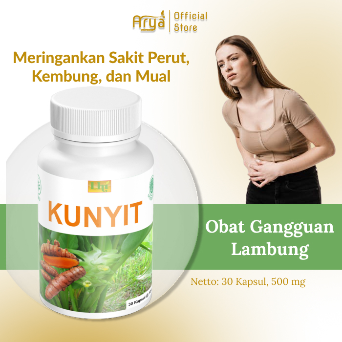 Jual kunyit 30 Kapsul Obat Asam Lambung Atasi Peradangan Dan ...