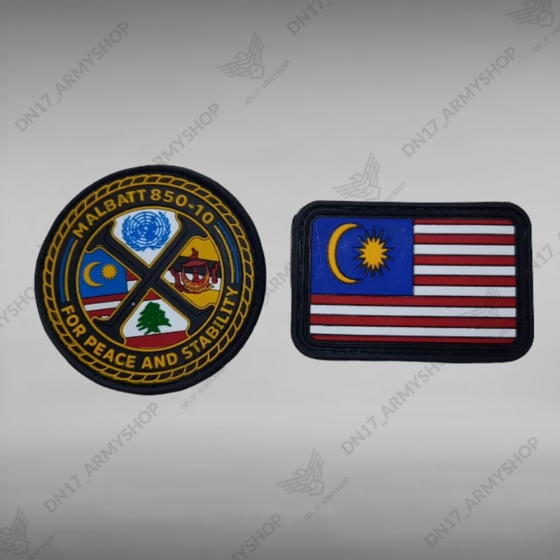 Jual Emblem Patch Rubber Logo Bendera Malaysia/ Malbatt 850-10 | Shopee ...