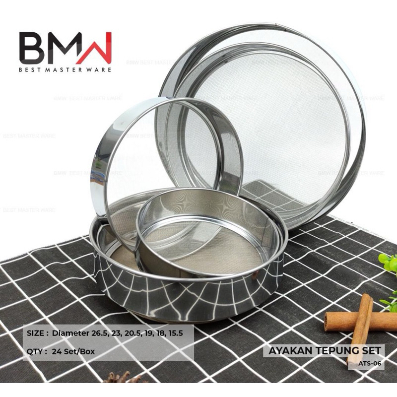 Jual Ayakan Tepung Stainless Steel Isi 6pcs/kotak | Shopee Indonesia