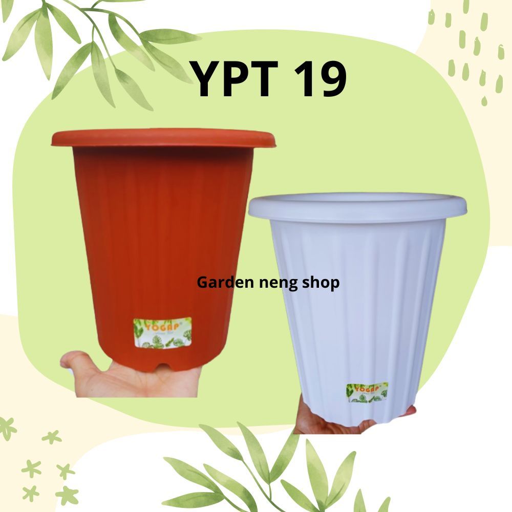 Jual pot bunga tanaman tinggi yogap YPT 19 putih - bahan tebal | Shopee ...