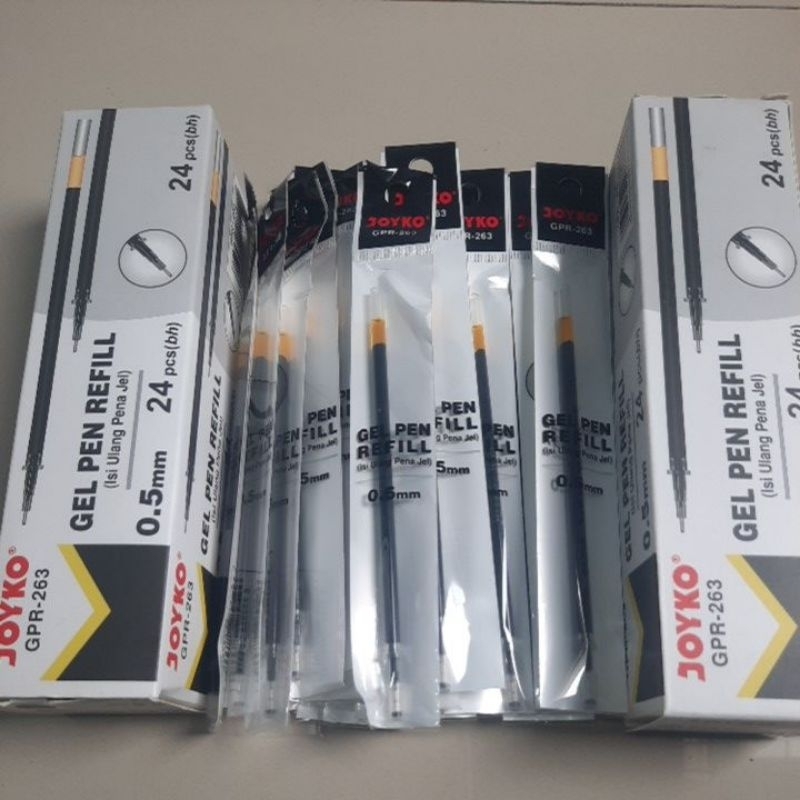 Jual Refil pena pulpen gel joyko gel pen refill GPR-263 isi 24pcs | Shopee Indonesia