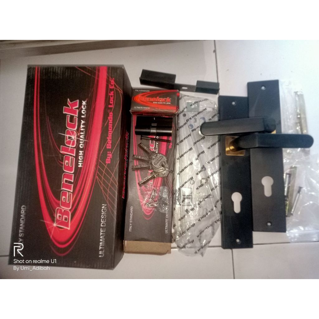 Jual handle pintu kunci set merek BENERLOCK / handle pintu kamar tidur ...