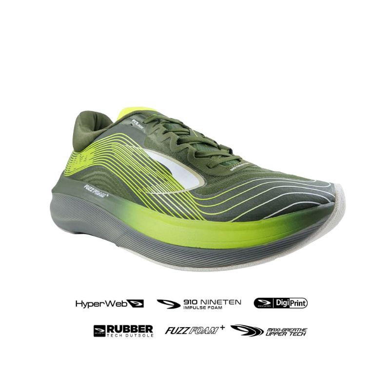 Jual 910 nineten Sepatu lari /Running original HAZE TEMPO/OLIVE KUNING ...