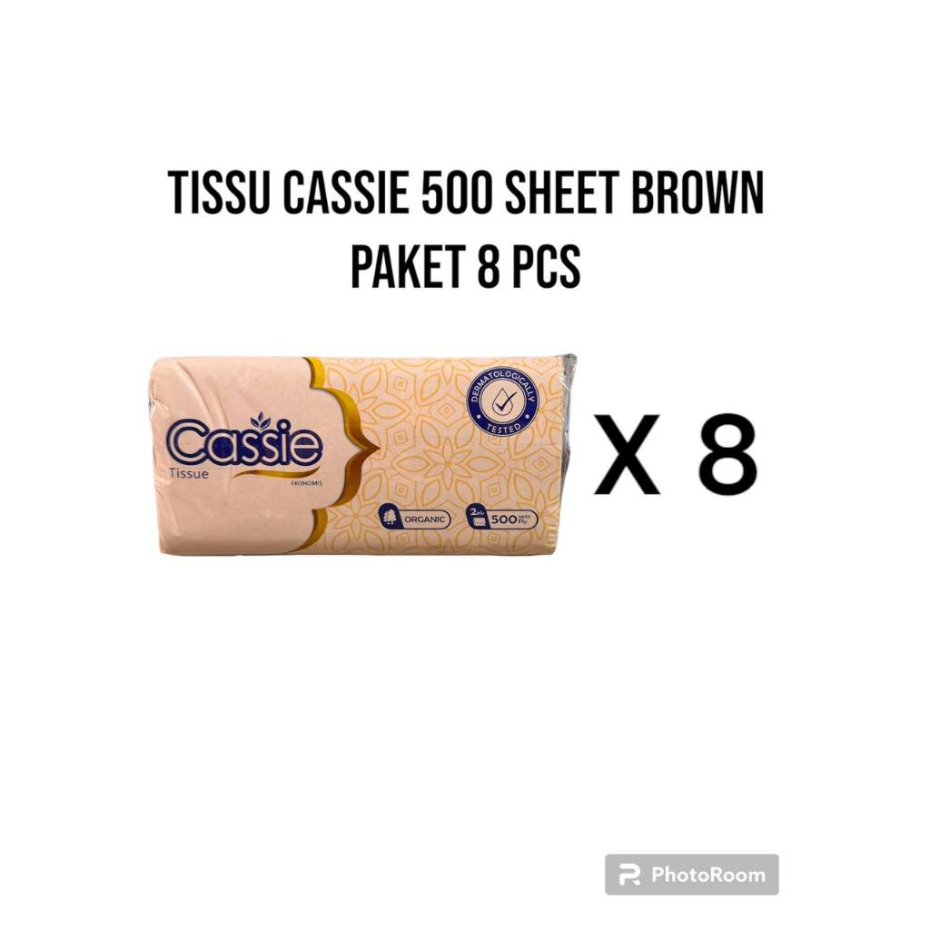 Jual Tissu/Tisu Cassie 500 Sheets Brown PAKET 8 PCS | Shopee Indonesia