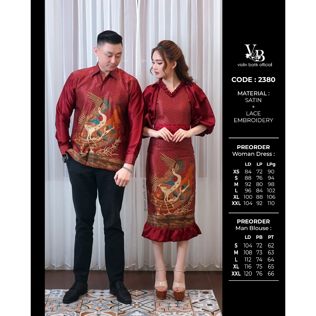 Jual Dress Batik Satin Maroon Angsa Mermaid (Code : 2380) | Shopee ...