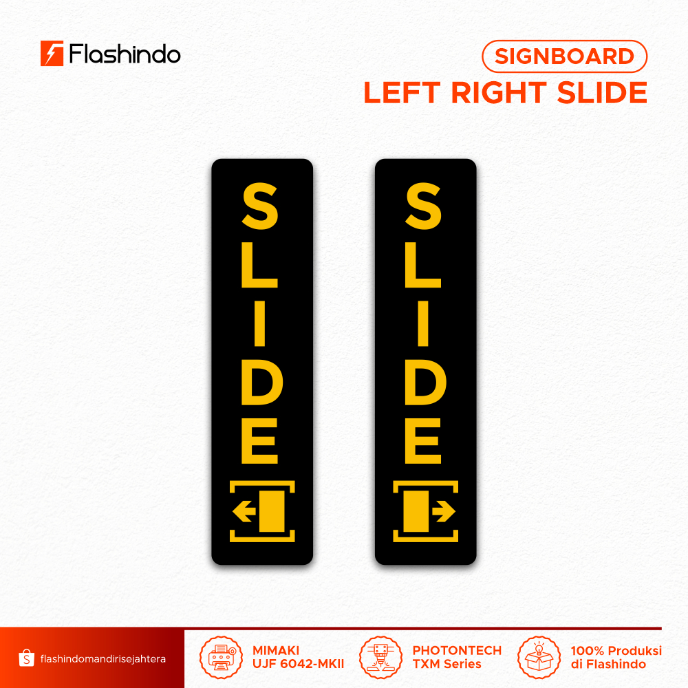 Jual Signage/Signboard Acrylic Papan Nama Petunjuk Left Right Slide ...