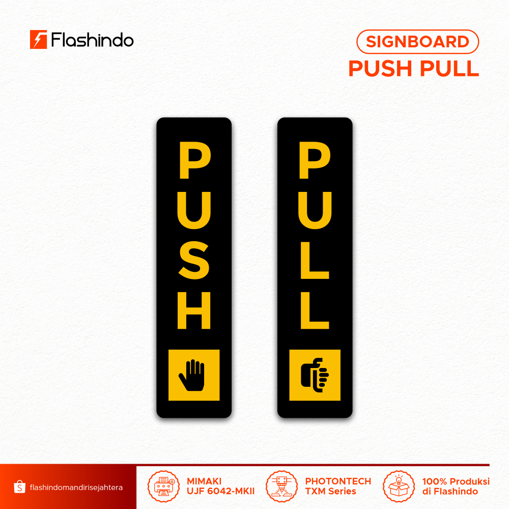 Jual Signboard/Signage Akrilik Papan Nama Petunjuk Push Pull/Dorong ...