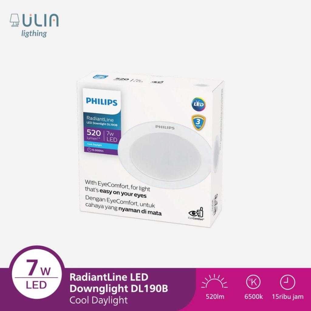 Jual Lampu Downlight 7W Philips Radiantline LED DL190B D100 65K Putih ...