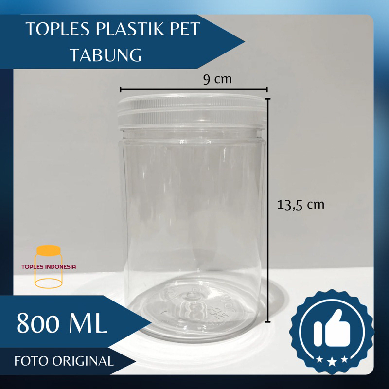 Jual Paket 1 lusin Toples Pet !TABUNG! (800 ML) !BAGUS! | Shopee Indonesia