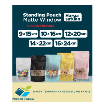 Jual STANDING POUCH ZIPLOCK MATTE WINDOWED | Shopee Indonesia