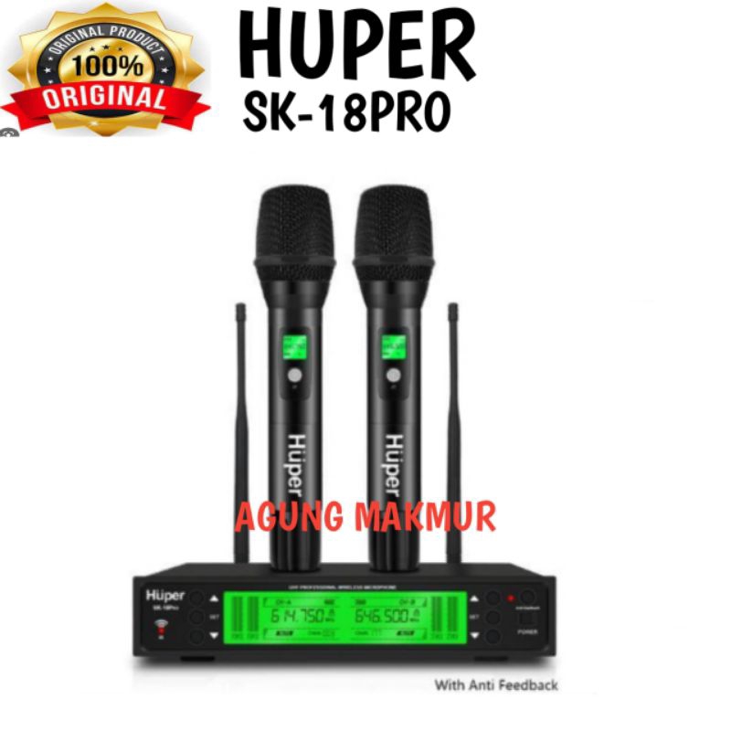 Jual MIC WIRELESS HUPER SK-18 PRO ORIGINAL - Mic Huper sk18 pro - mic ...