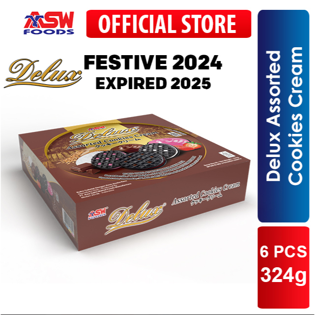 Jual Delux Assorted Cookies Cream 324 gr ( 6 Pcs ) - Karton | Shopee ...