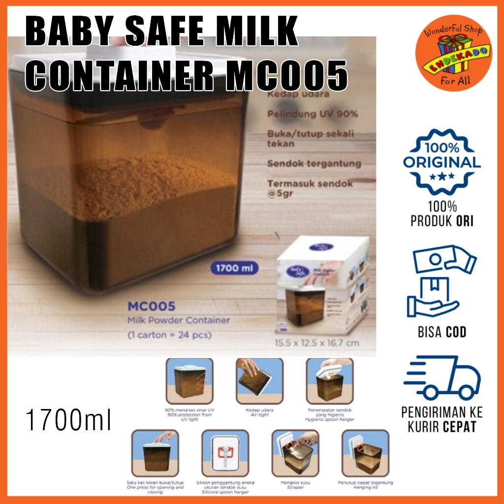 Jual Baby Safe MC005 Milk Powder Container 1700 ml Wadah Susu Bubuk ...