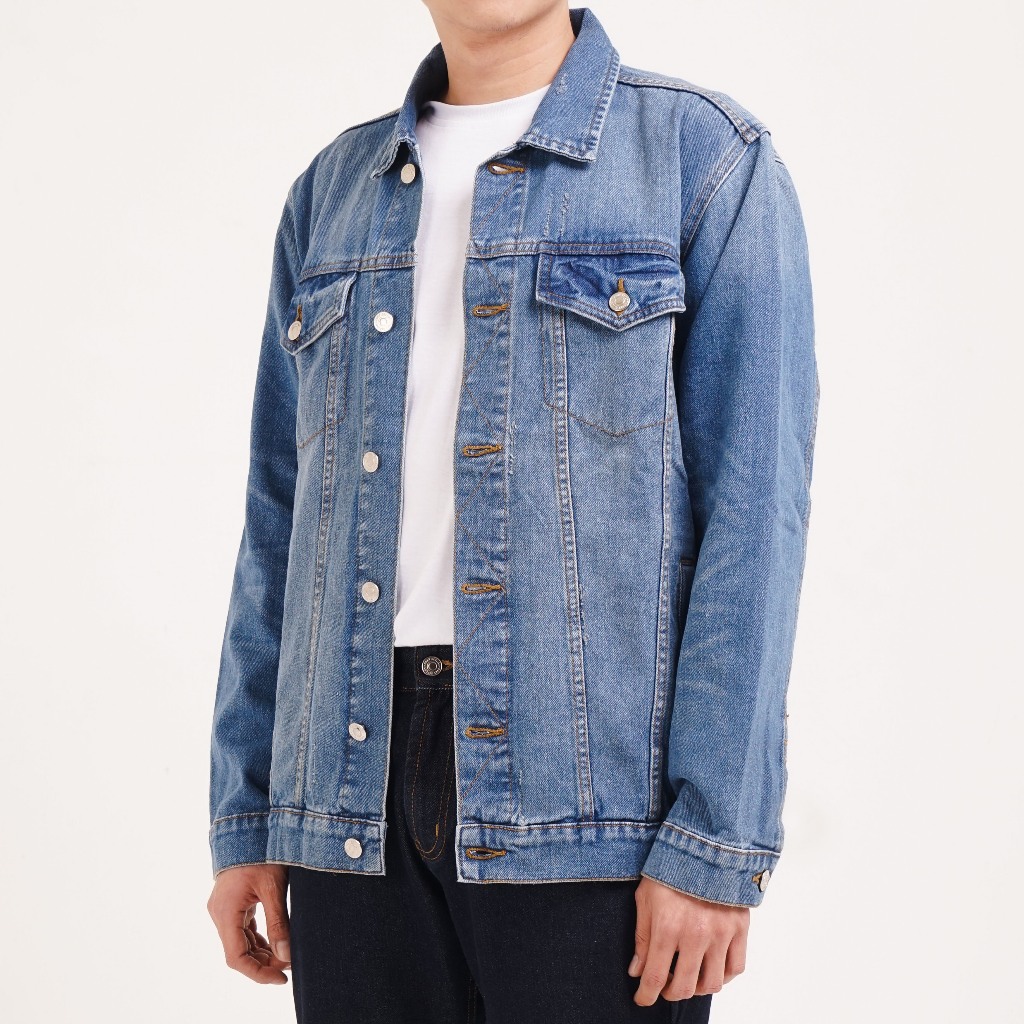 Jual Port Replay Jaket Jeans Pria Denim Trucker Type III 12oz Light ...