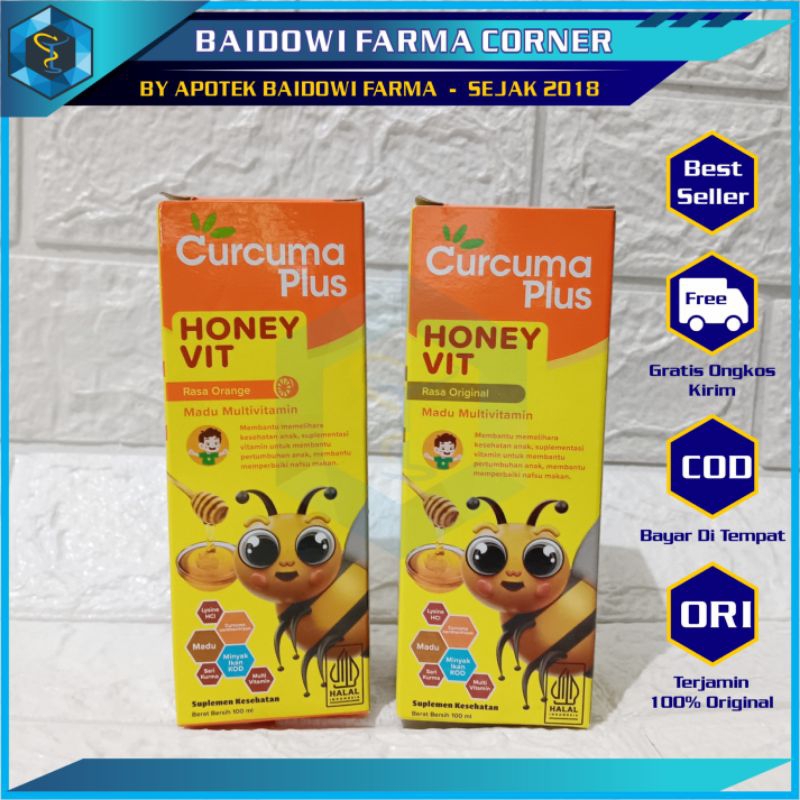 Jual CURCUMA PLUS HONEY VIT MADU MULTIVITAMIN 100ML | Shopee Indonesia