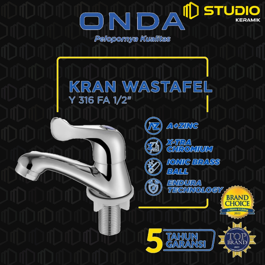 Jual ONDA Kran Wastafel Cuci Tangan Y 316 FA 1/2" | Shopee Indonesia