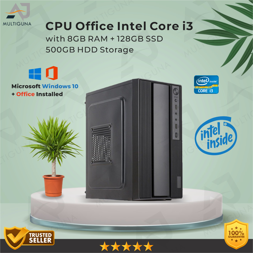 Jual CPU PC Komputer Intel Core i3 RAM 8GB SSD Rakitan Office | Shopee Indonesia