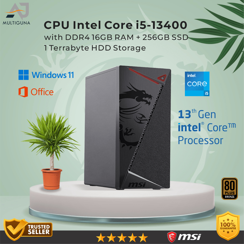 Jual CPU PC Komputer Intel Core i5-13400 Gen-13 RAM 16GB SSD Rakitan Office | Shopee Indonesia