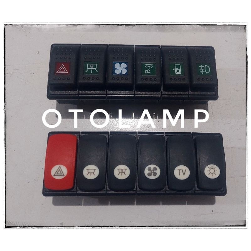 Jual SAKLAR ISI 6 / SAKLAR LAMPU BUS / SAKLAR JETBUS ISI 6 / SAKLAR ADI ...