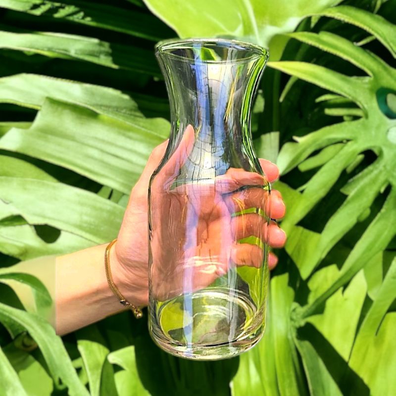 Jual Vas Kaca Bening Belaruz 470ml | Pot Bunga Hiasan Meja Tamu ...