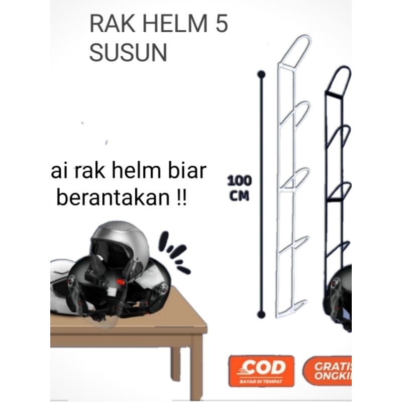 Jual RAK HELM SUSUN 5/GANTUNGAN HELM SUSUN 5 | Shopee Indonesia