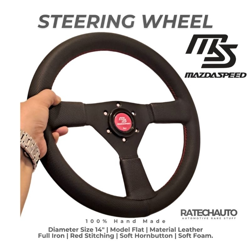 Jual MAZDASPEED LEATHER STEERING WHEEL-STIR MAZDASPEED-SETIR MAZDASPEED ...