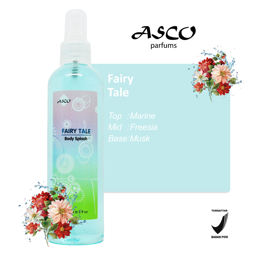 Jual [ Aquatic Floral Fruity ] Asco Body Splash FAIRY TALE 240ml ...