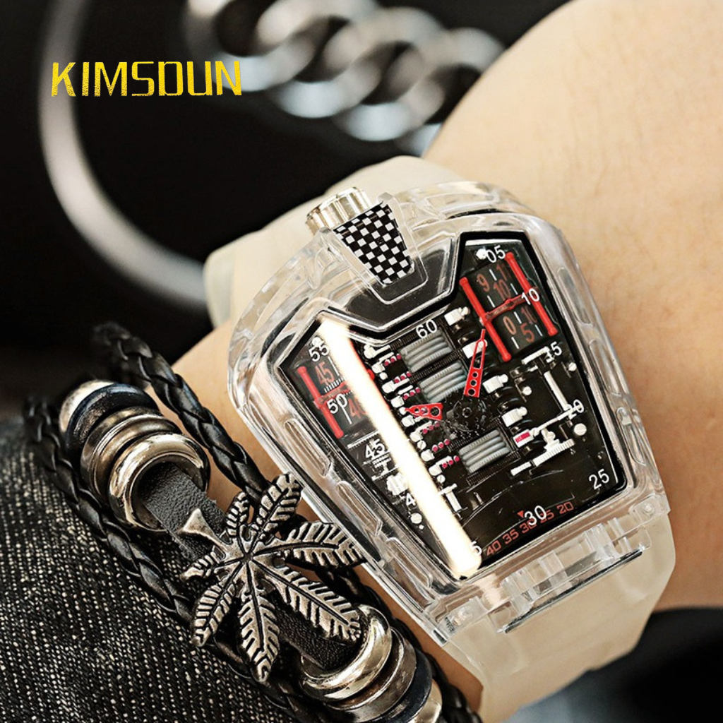 Jual KIMSDUN Jam Tangan Pria 725D Rubber Classic Quartz Cowok Unik ...