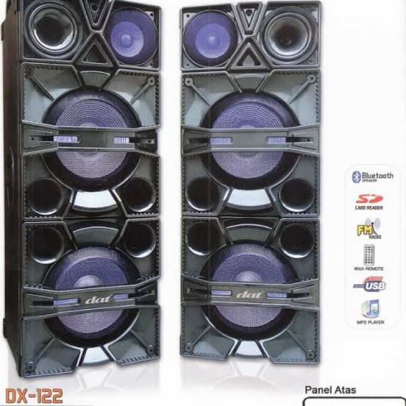 Jual Speaker DAT DX 122 Speaker Aktif Dat 12 inch double woofer speaker ...