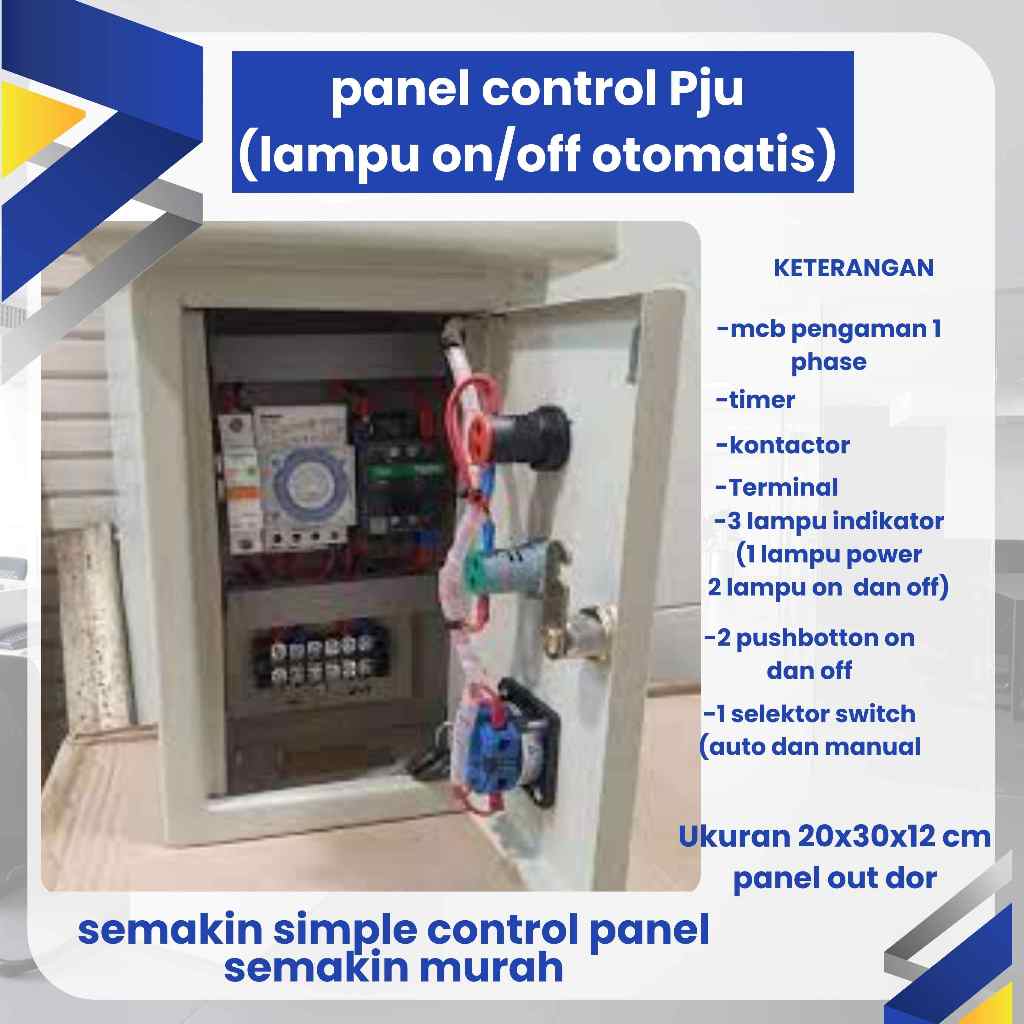 Jual box panel kontrol PJU otomatis timer untuk penerangan jalan sound ...